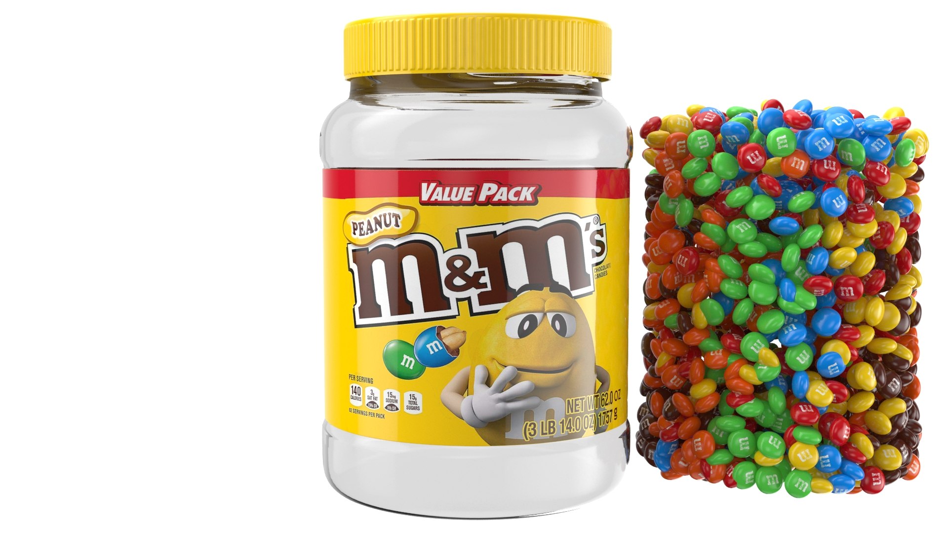 Two Labeled Candy Jars 3D model - TurboSquid 1976676