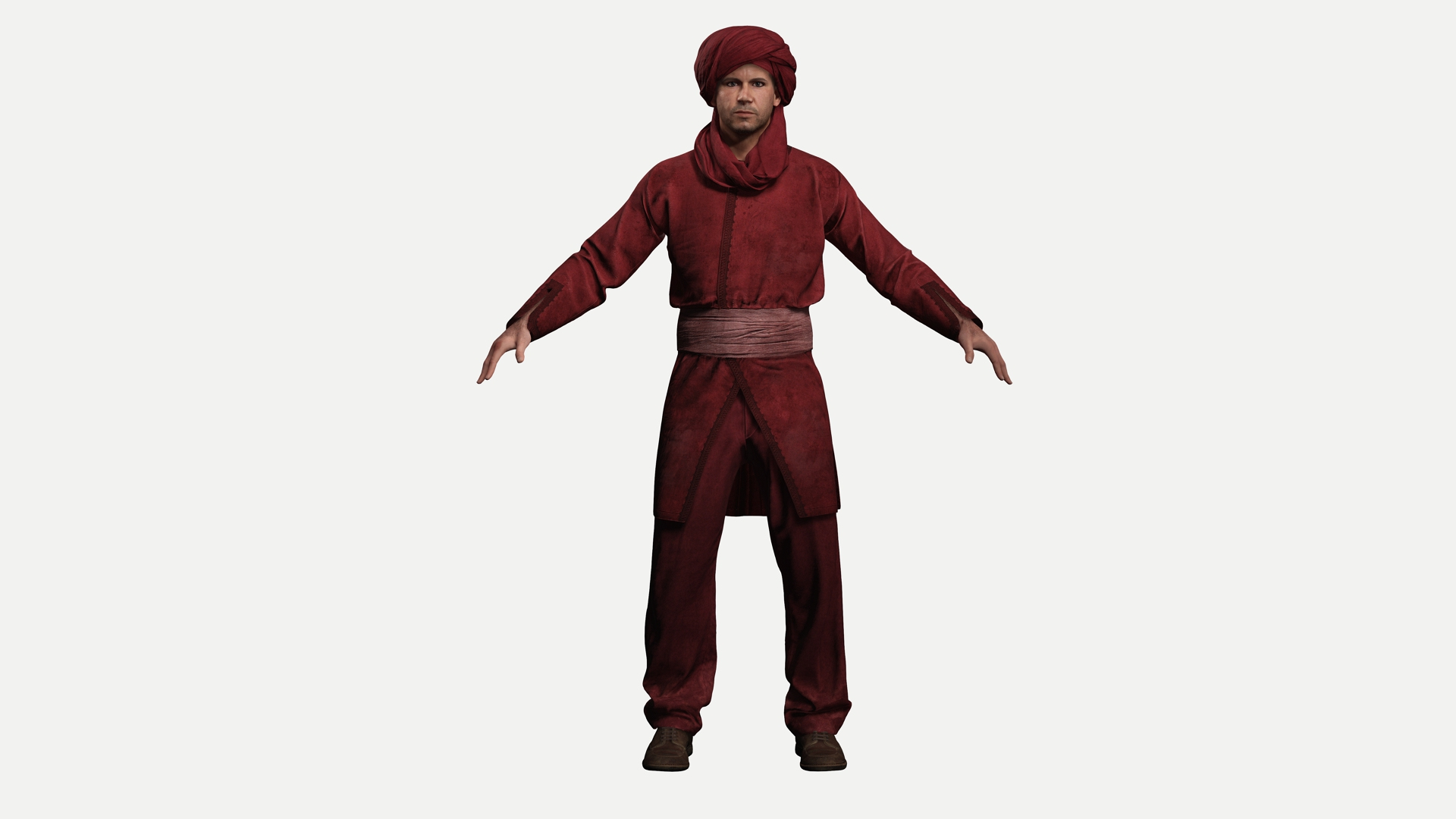 3D Model Traditional Moroccan Robe Turban High-Quality 3D Model ...