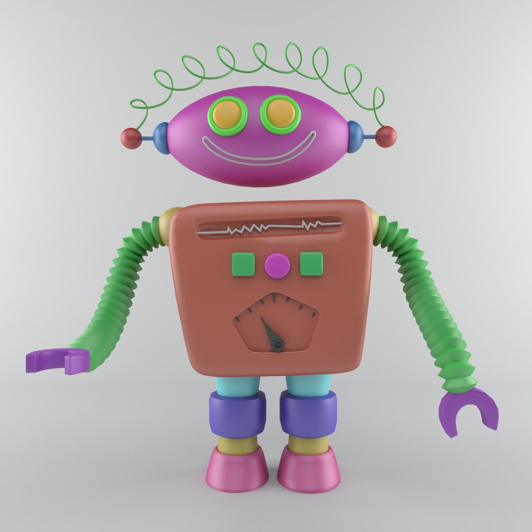 Cartoon Robot 3D - TurboSquid 1342081