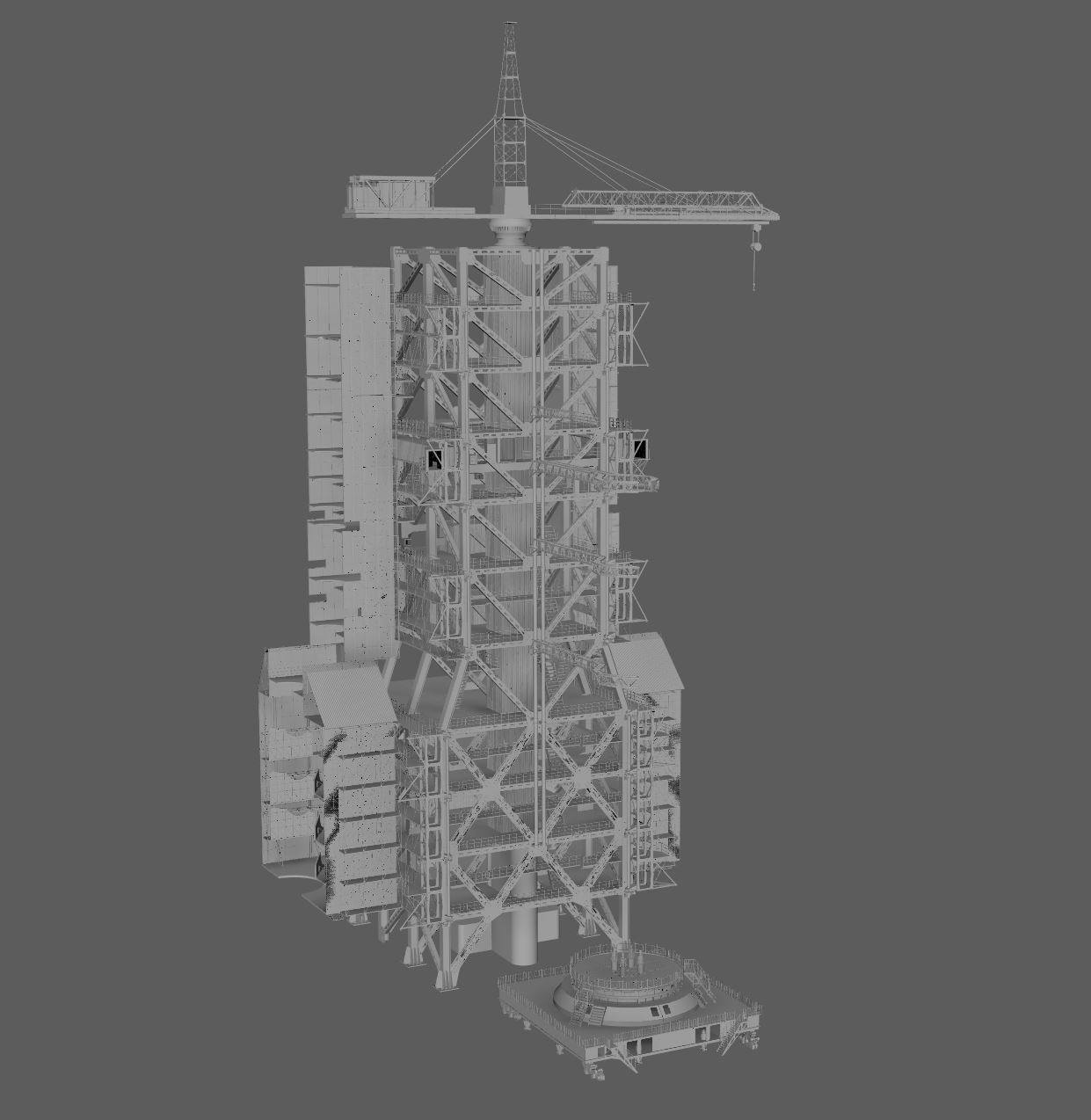 Rocket launch pad 3D model - TurboSquid 1540479