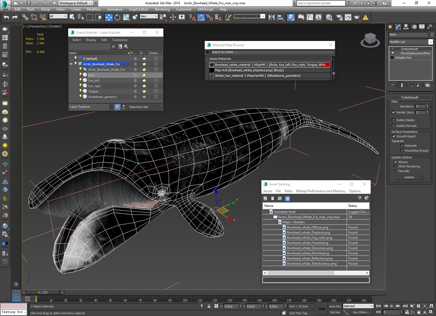 Arctic Bowhead Whale Fur 3D - TurboSquid 2113234