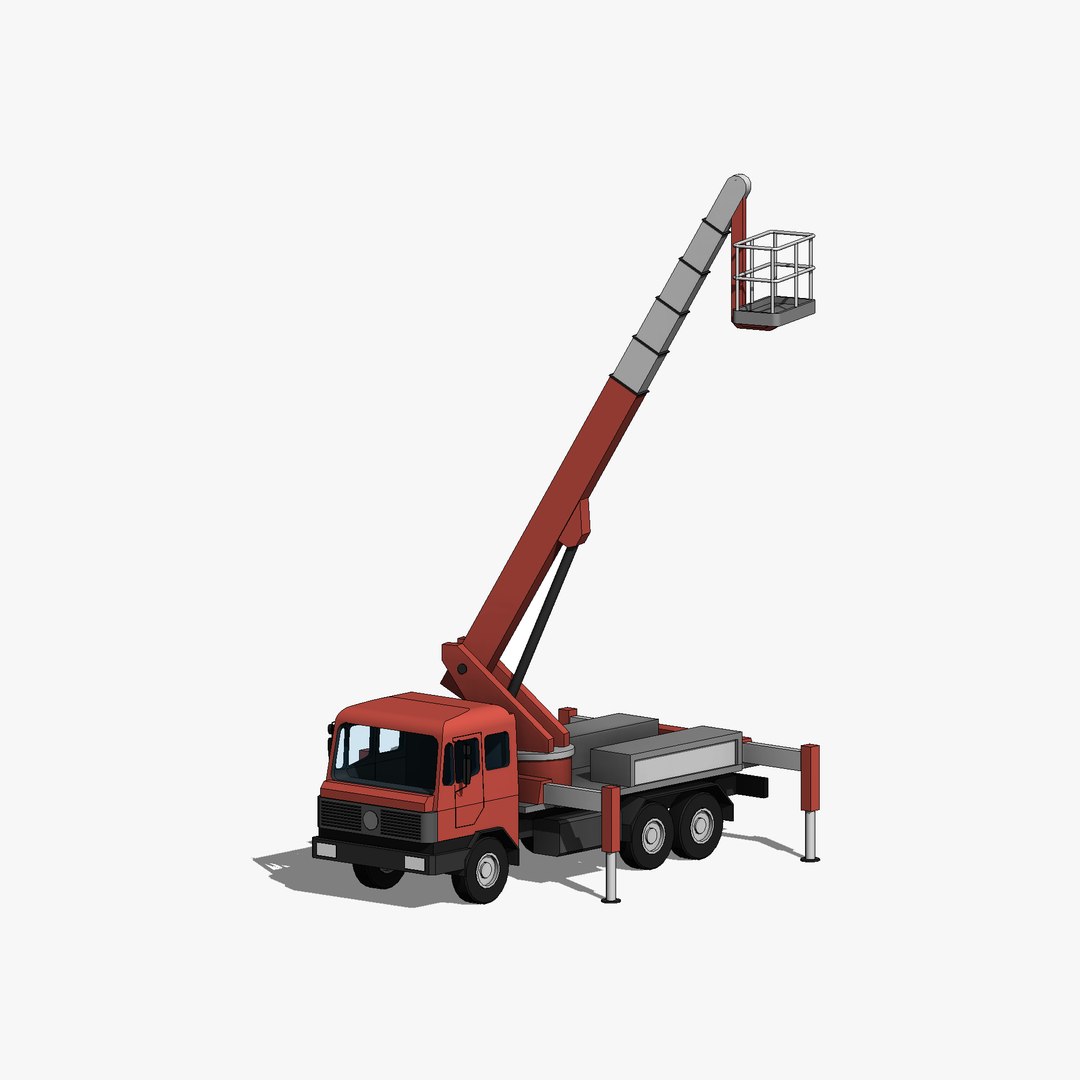 3D Parametric Truck-Mounted Access Platform - Revit Family model ...