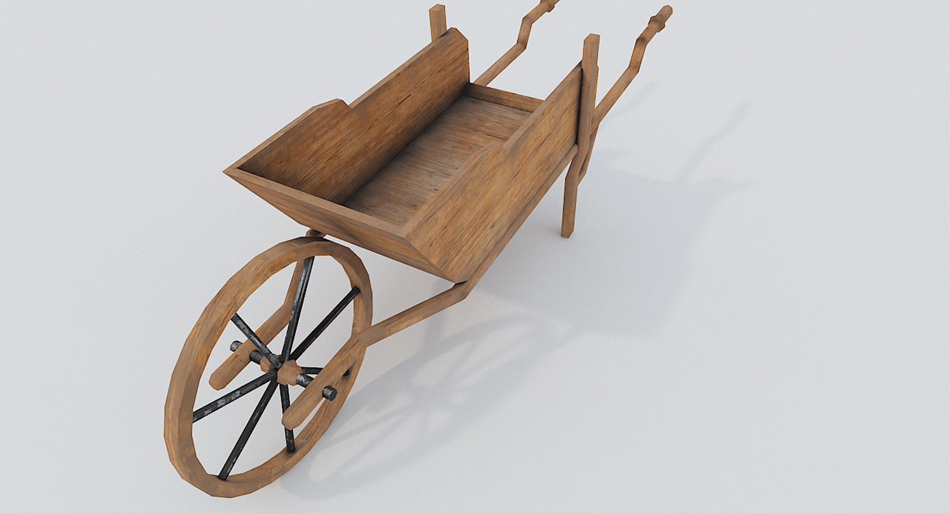 Wooden Barrow Model - TurboSquid 1737359