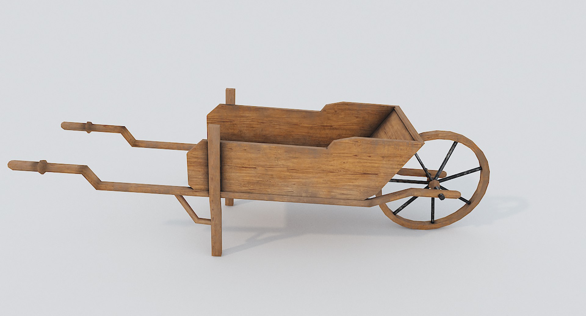 Wooden Barrow Model - TurboSquid 1737359