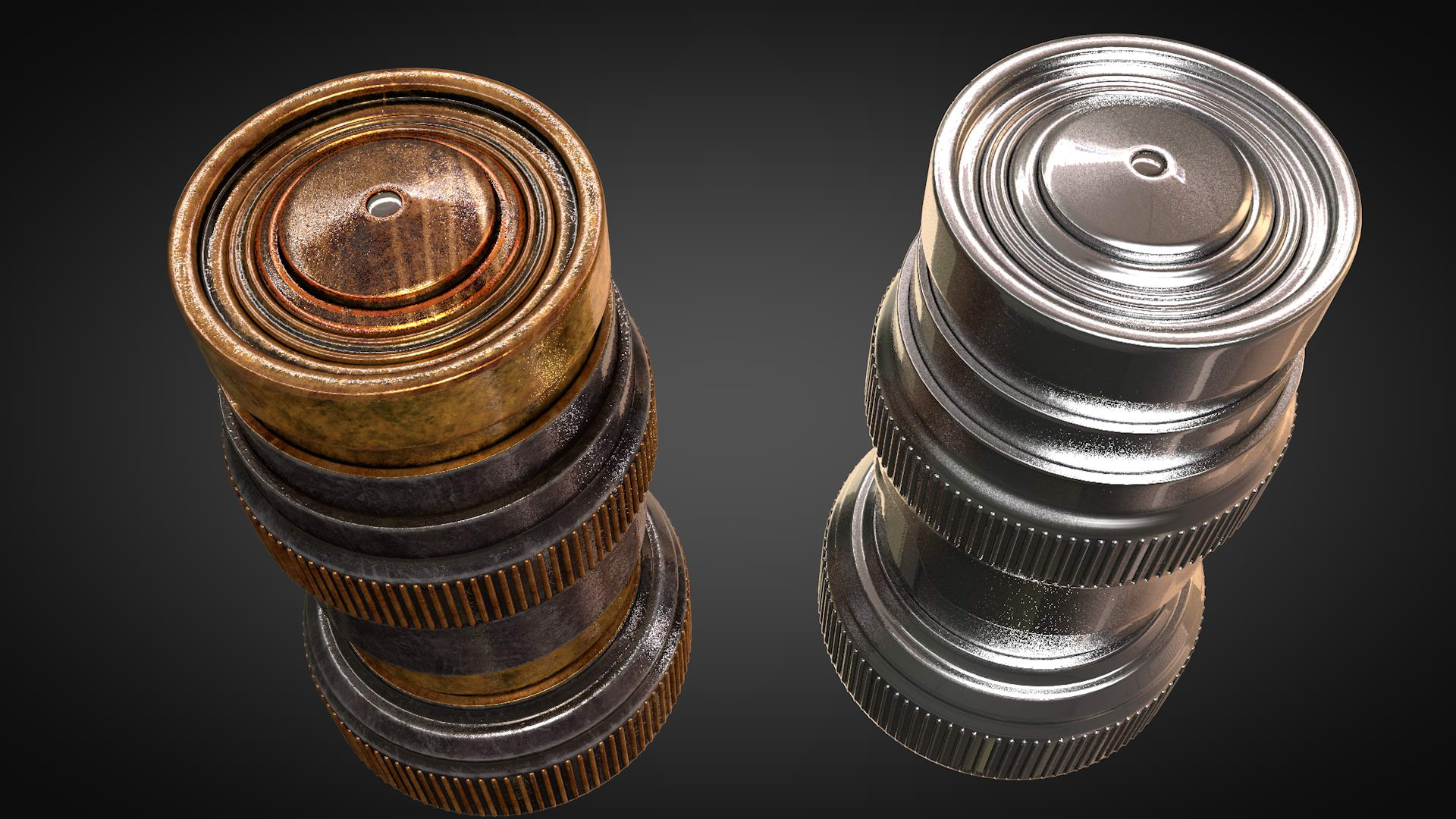 3D microscope objective vintage shiny model - TurboSquid 1376589