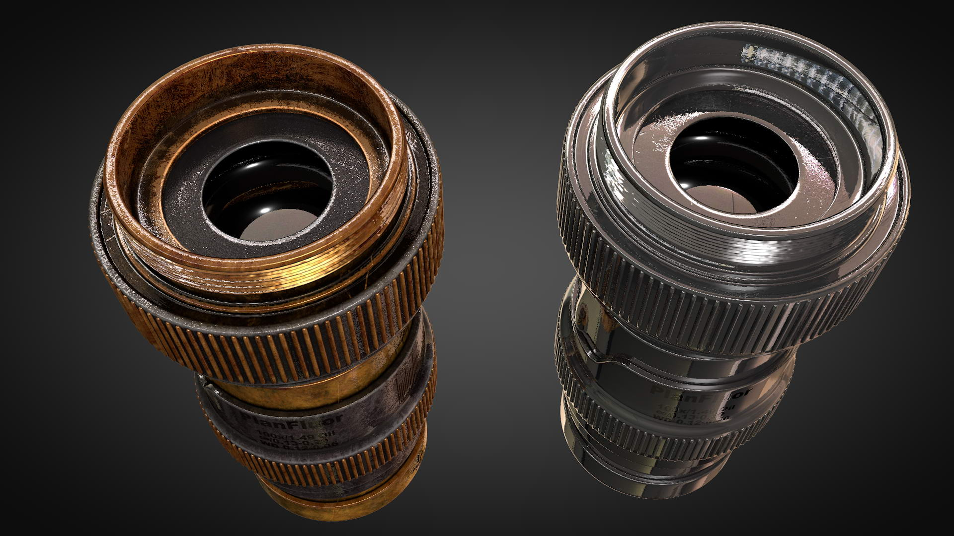 3D microscope objective vintage shiny model - TurboSquid 1376589