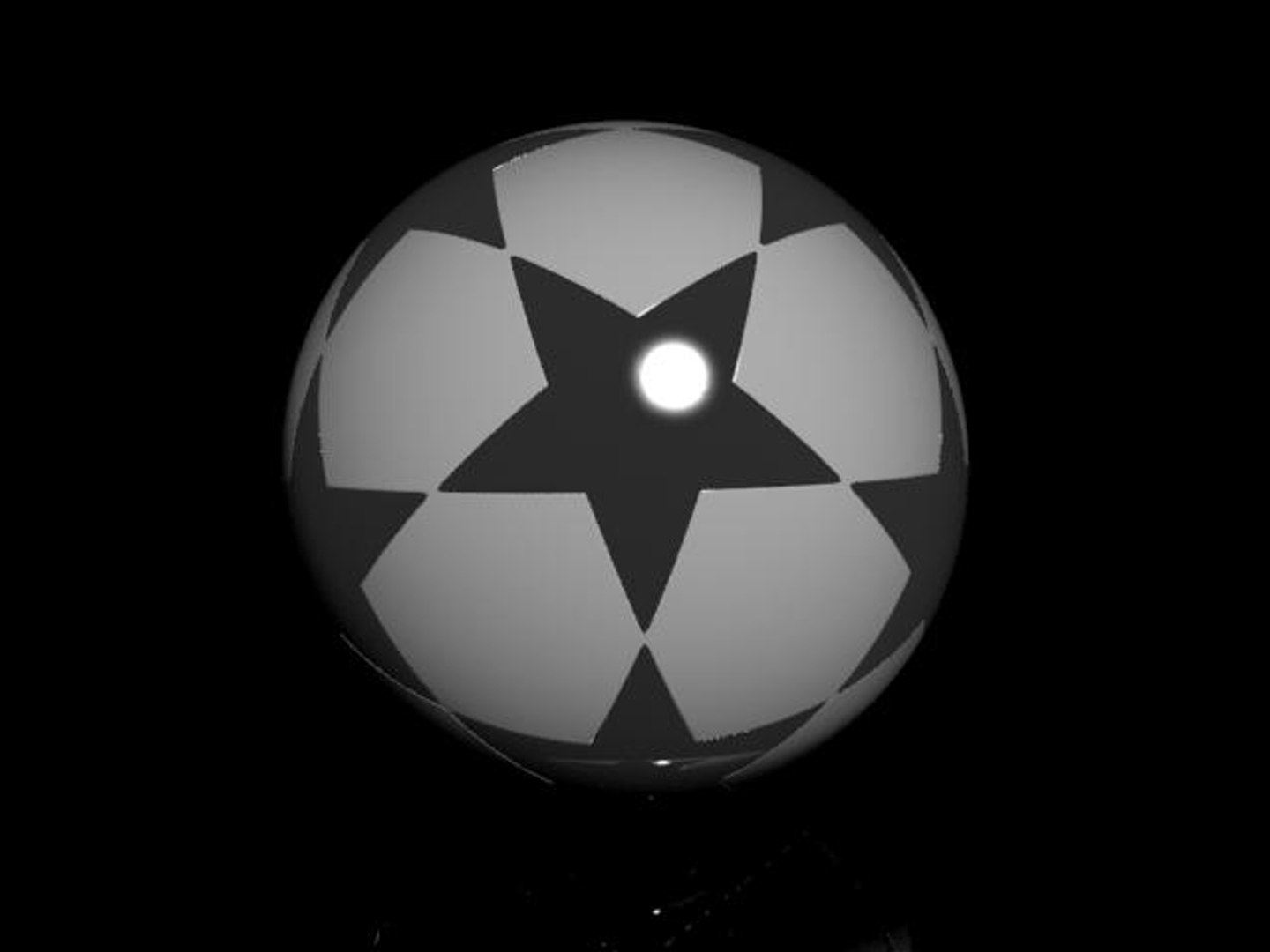 3d Star Patterned Football Soccer Model