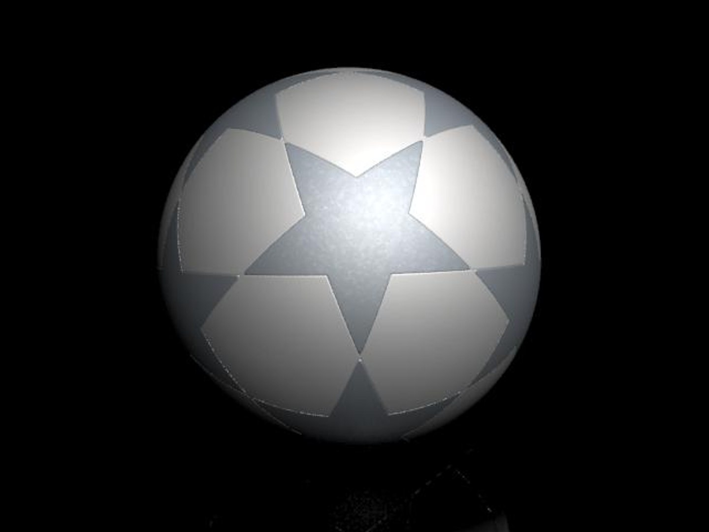 3d Star Patterned Football Soccer Model
