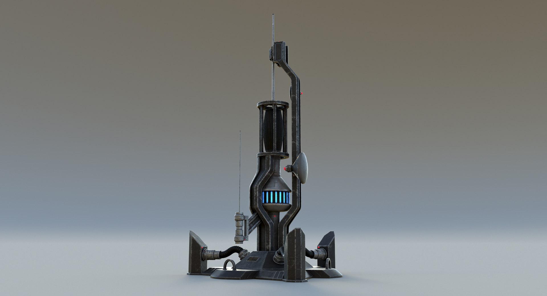 3D Science Fiction Antenna Tower Model - TurboSquid 1166692