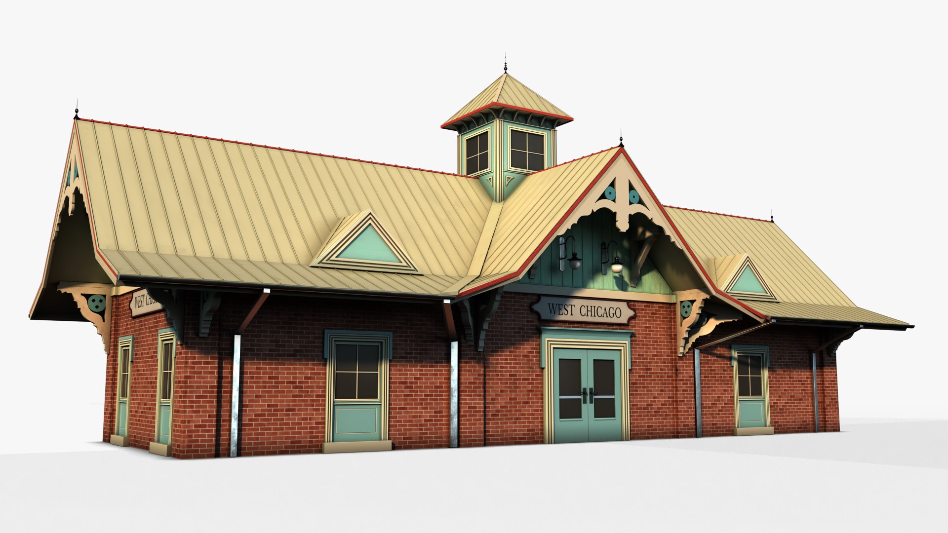 West Chicago Train Station 3D model - TurboSquid 2016112
