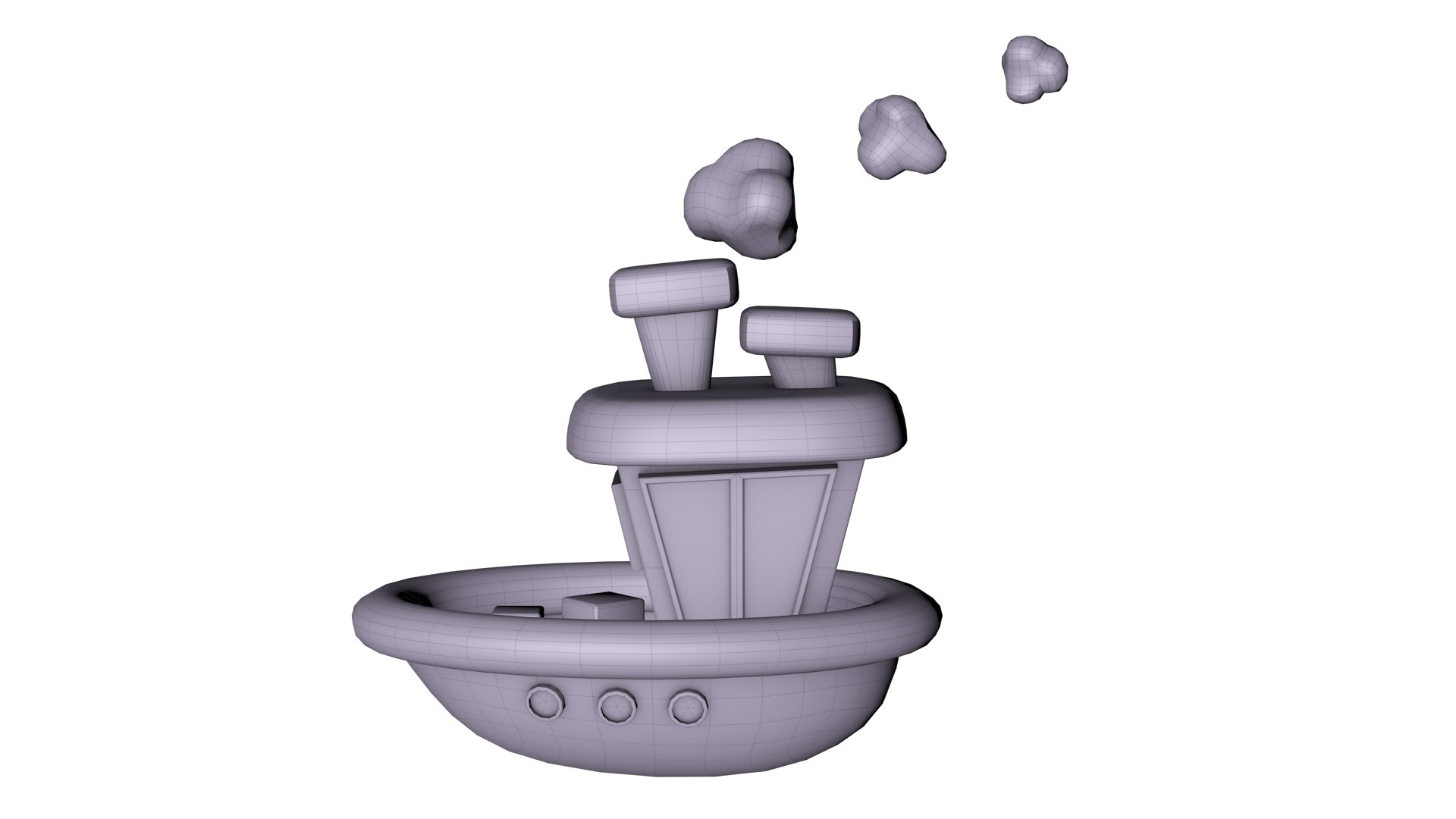 Cartoon Boat Model - TurboSquid 2106418