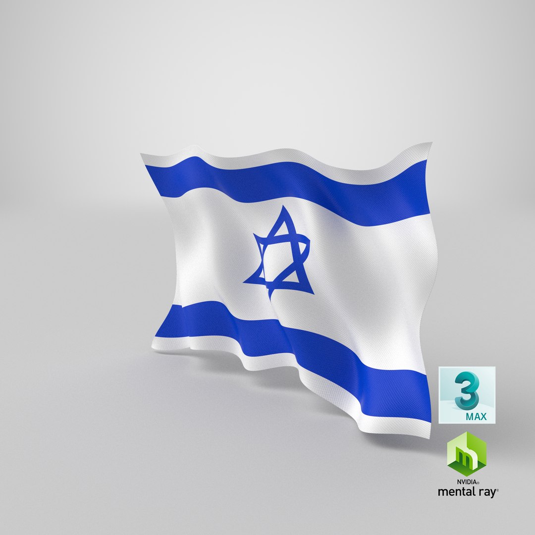 Realistic israel flag 3D - TurboSquid 1613970