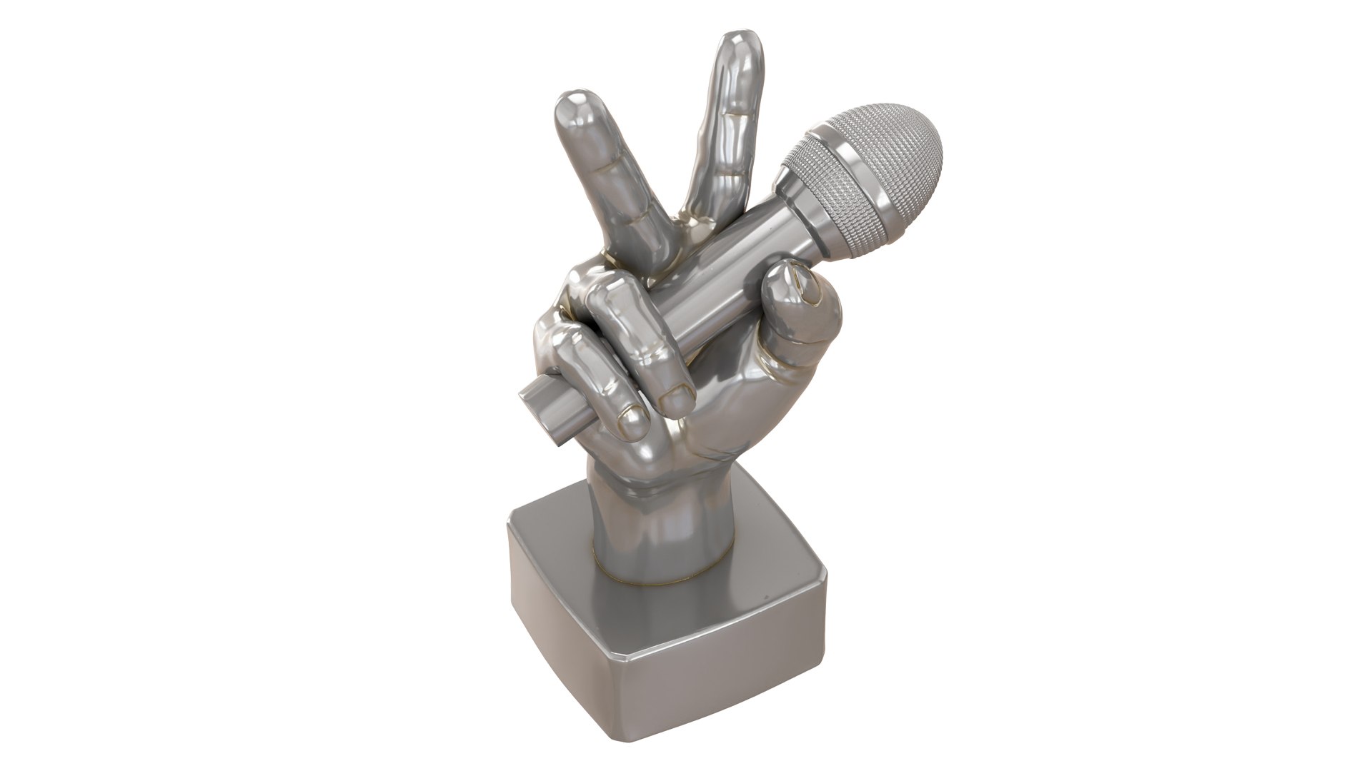 3D Model Figurine Of A Hand With A Microphone - TurboSquid 2035577