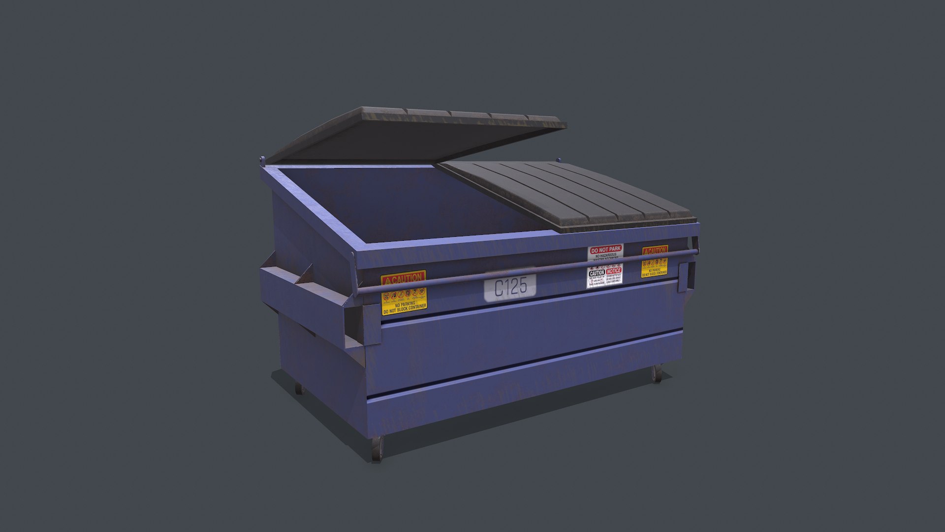 3D Dumpster Low-poly PBR Model - TurboSquid 2242659
