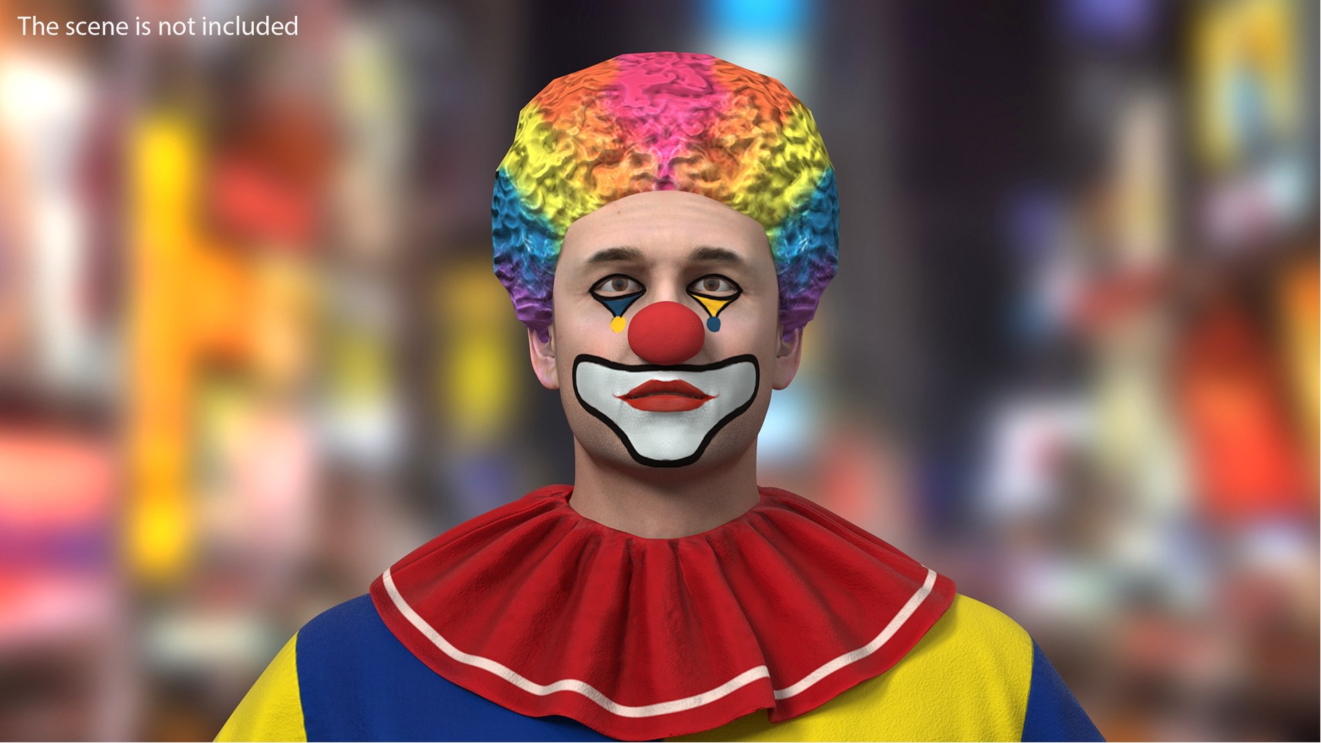 3D Man Clown Head Mens - TurboSquid 1587681