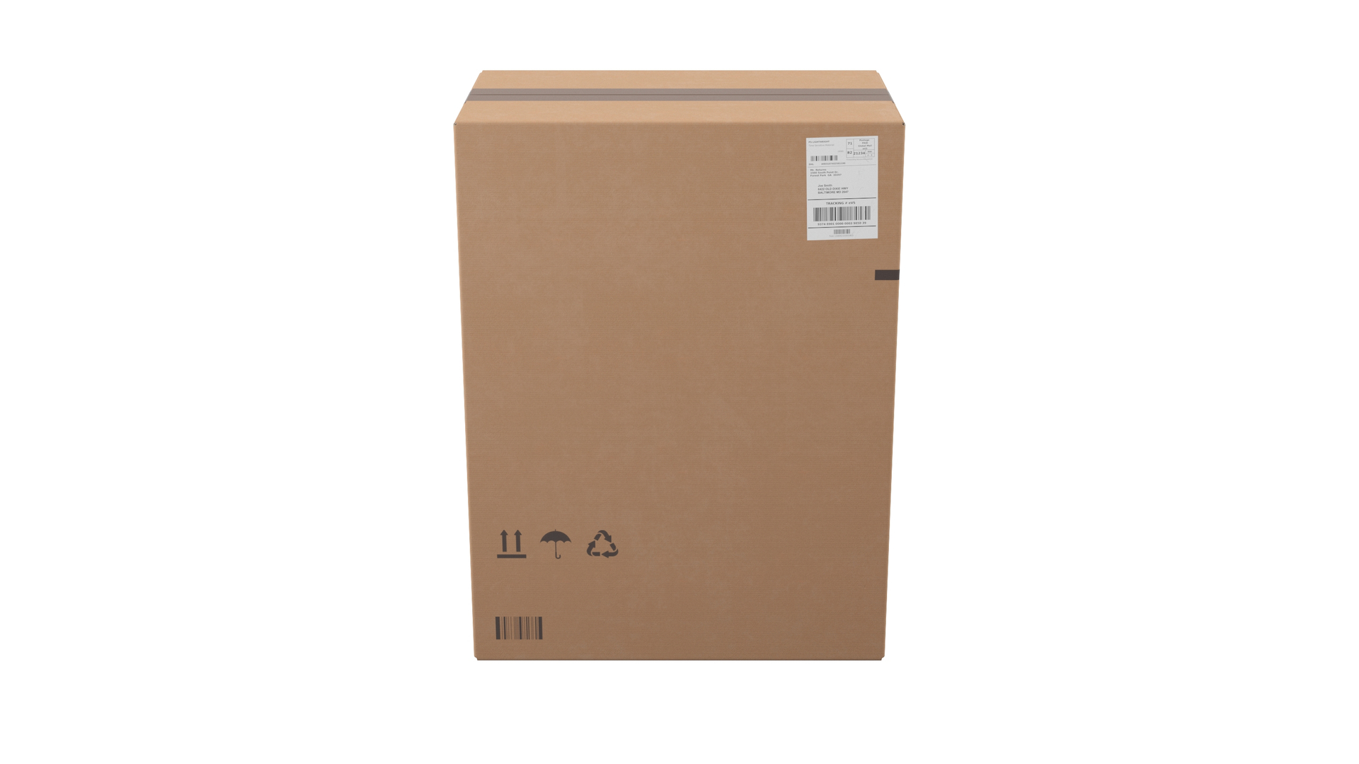 3D Cardboard Box 60x37x80cm - TurboSquid 1994184