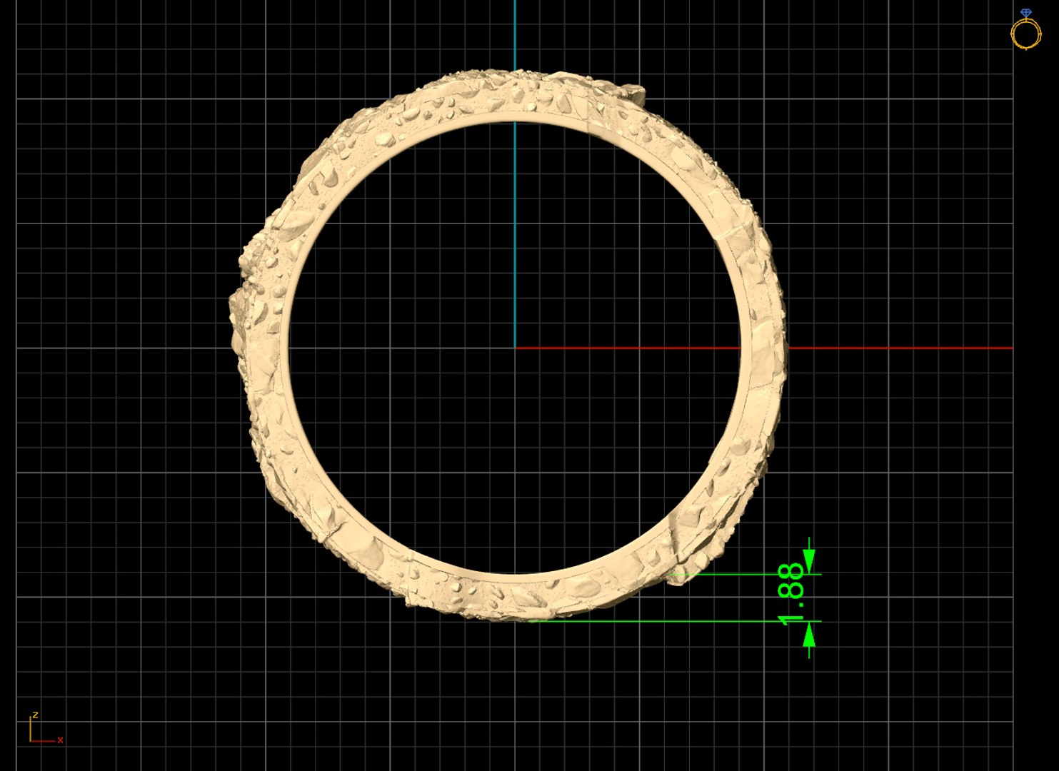Orgaic Stone Rock Texture Ring 3D Model - TurboSquid 2483053