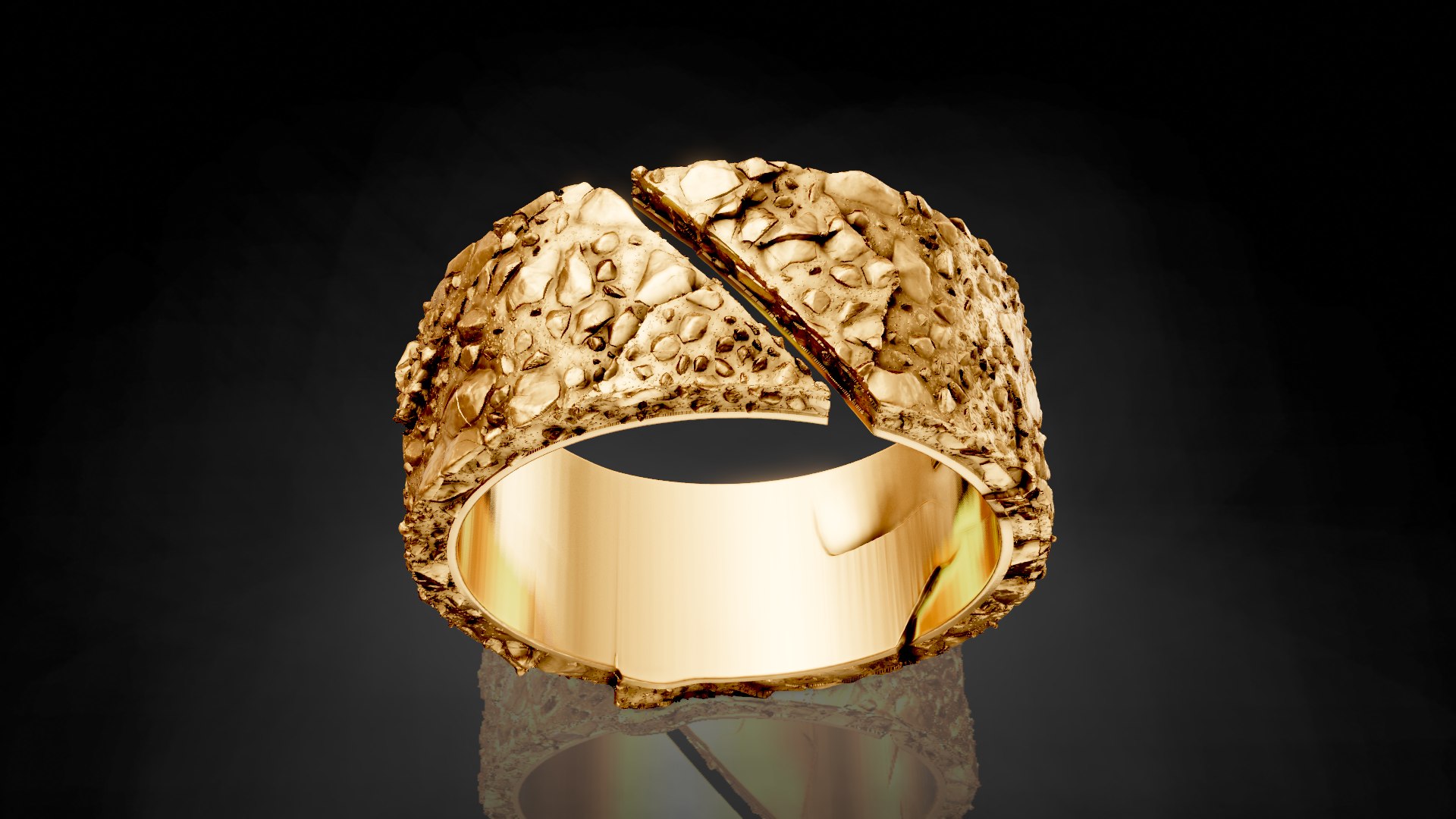 Orgaic Stone Rock Texture Ring 3D Model - TurboSquid 2483053