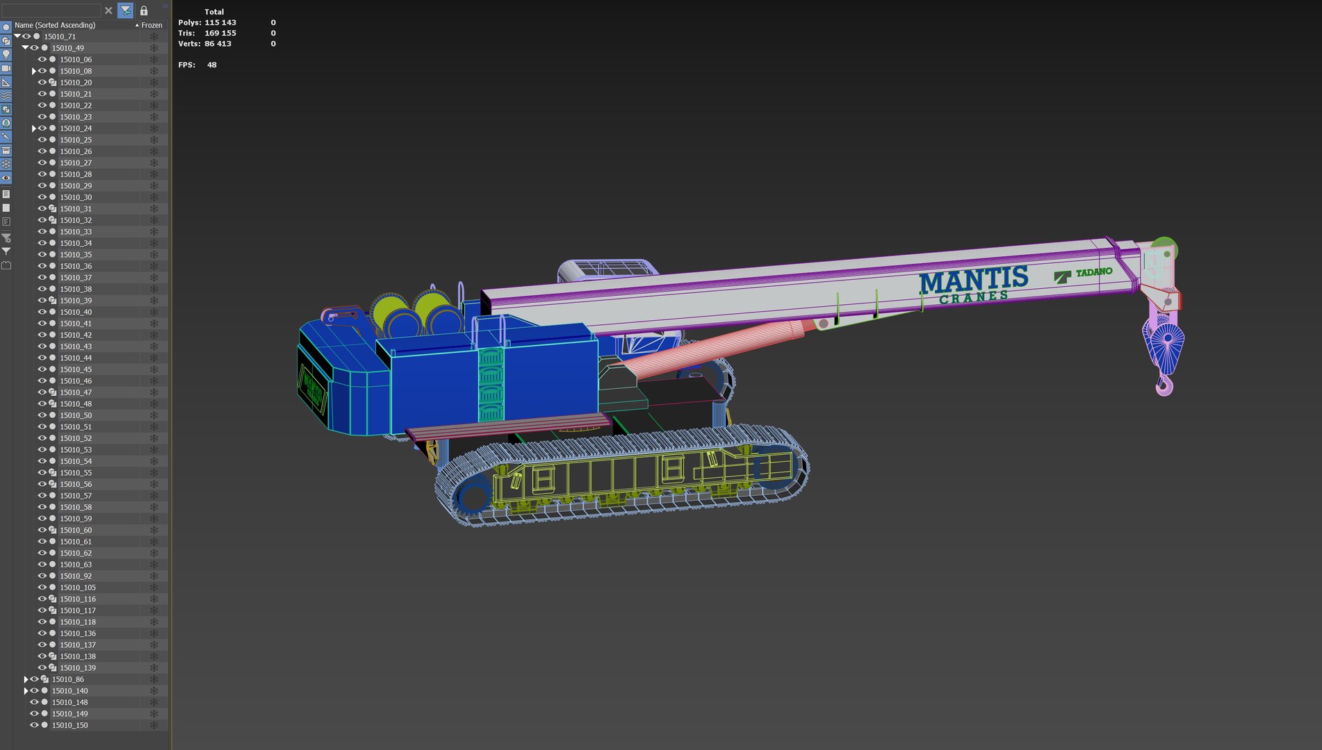 3D Model Crawler Crane Mantis 15010 - TurboSquid 2213419
