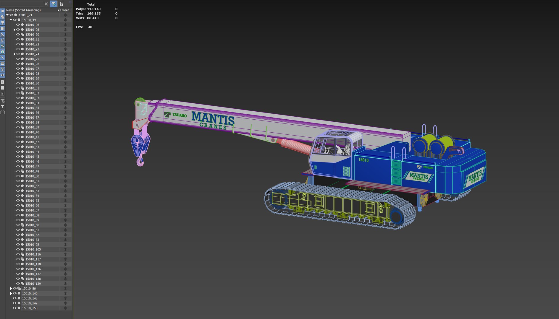 3D Model Crawler Crane Mantis 15010 - TurboSquid 2213419