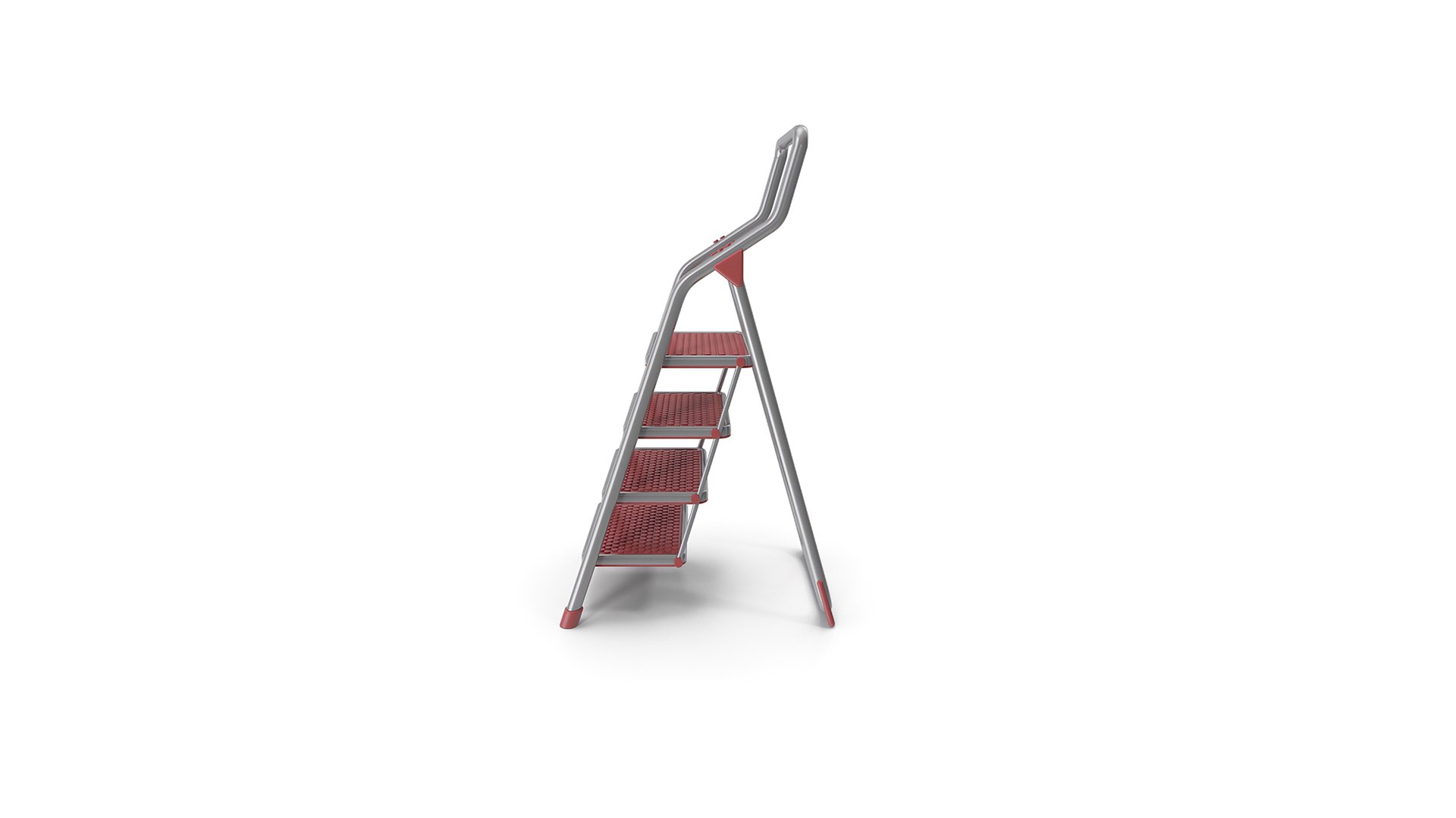 3D 4 Step Aluminum Ladder - TurboSquid 2057745