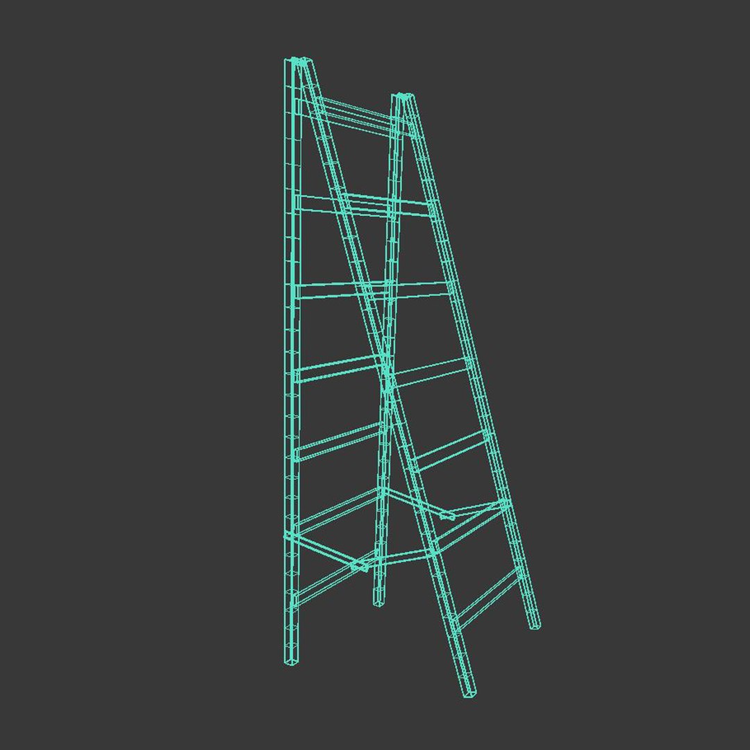 3D step ladder blank model - TurboSquid 1569325