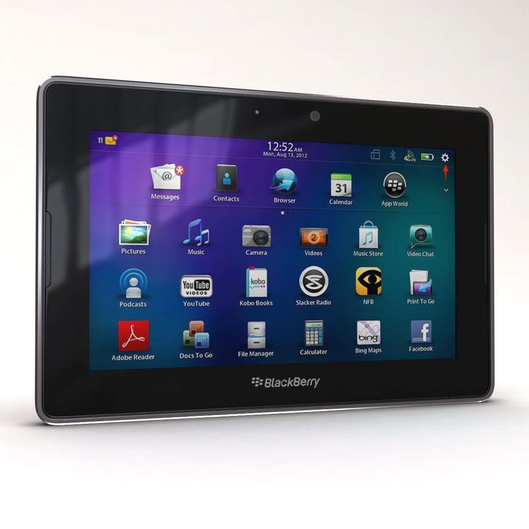3d Model Blackberry 4g Lte Playbook