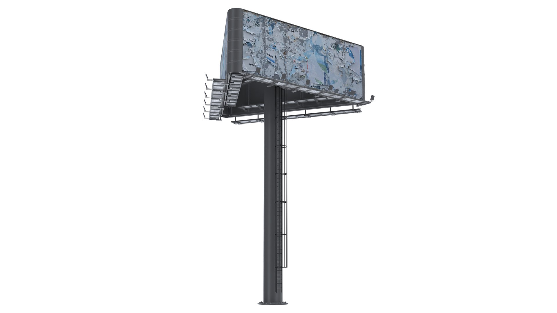 Street Structure Three Side Billboard 3D Model - TurboSquid 2279914