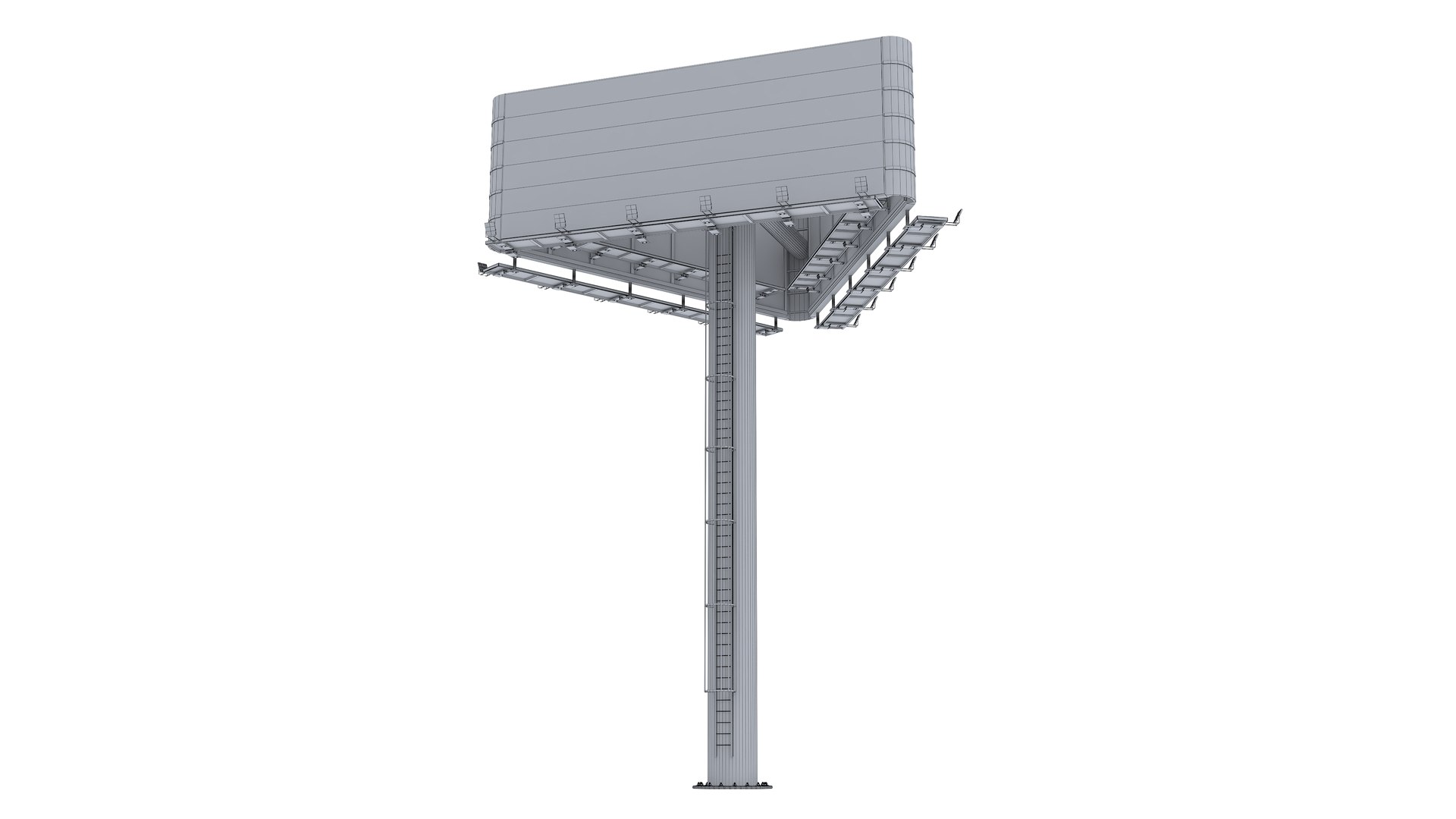 Street Structure Three Side Billboard 3D Model - TurboSquid 2279914