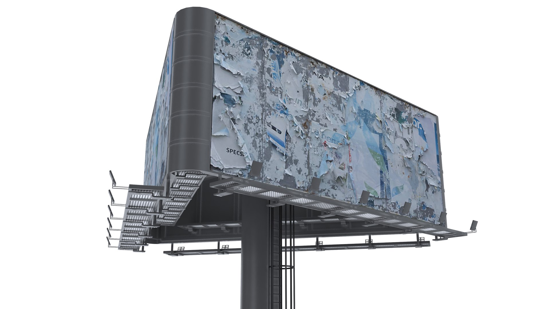 Street Structure Three Side Billboard 3D Model - TurboSquid 2279914