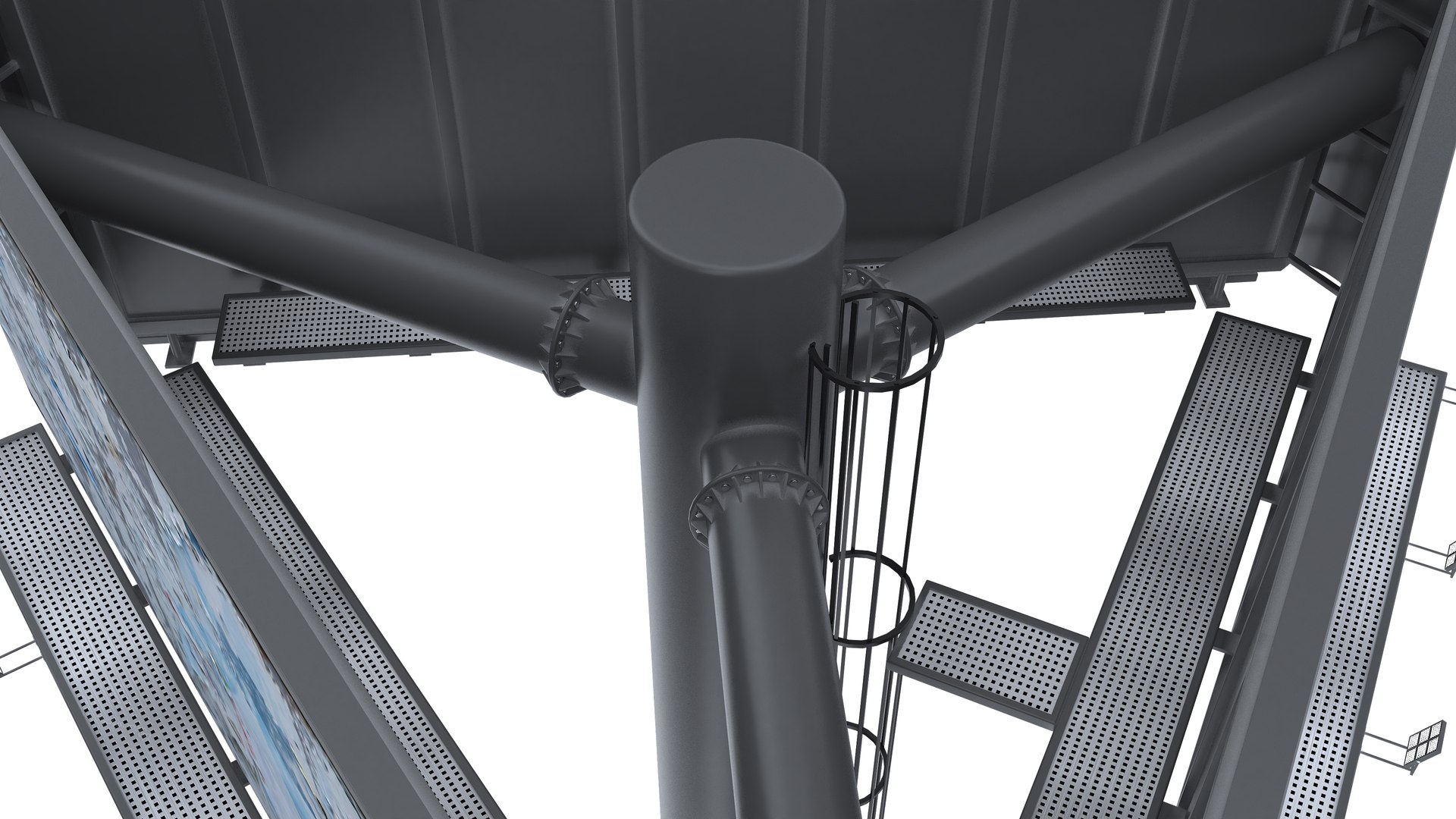 Street Structure Three Side Billboard 3D Model - TurboSquid 2279914