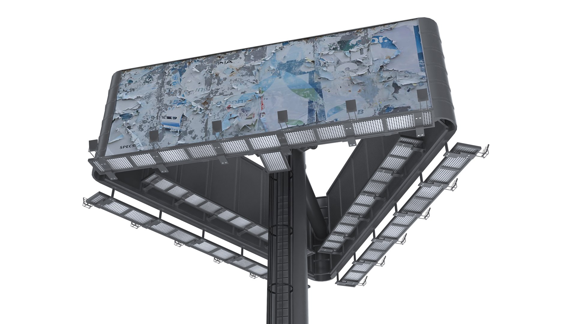 Street Structure Three Side Billboard 3D Model - TurboSquid 2279914