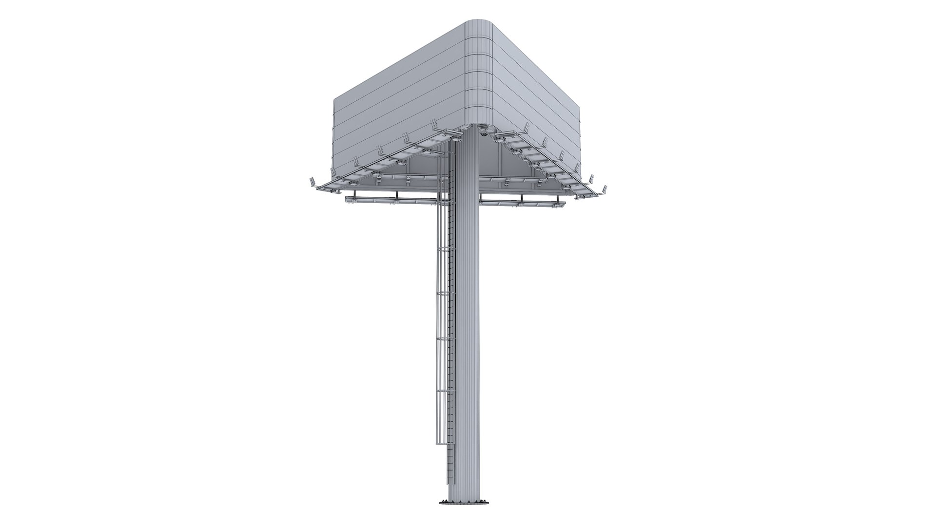 Street Structure Three Side Billboard 3D Model - TurboSquid 2279914