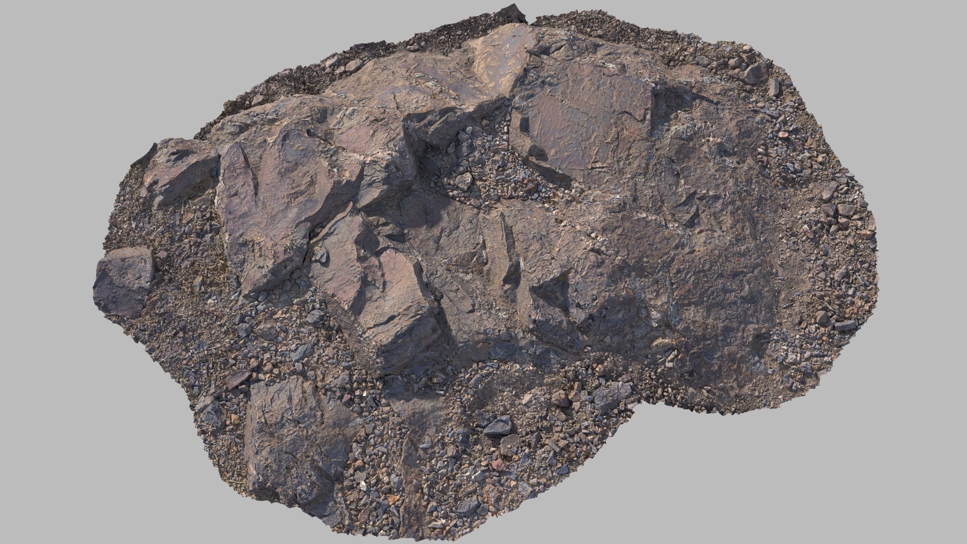 3D Ground Rock 6 Model - TurboSquid 1705585