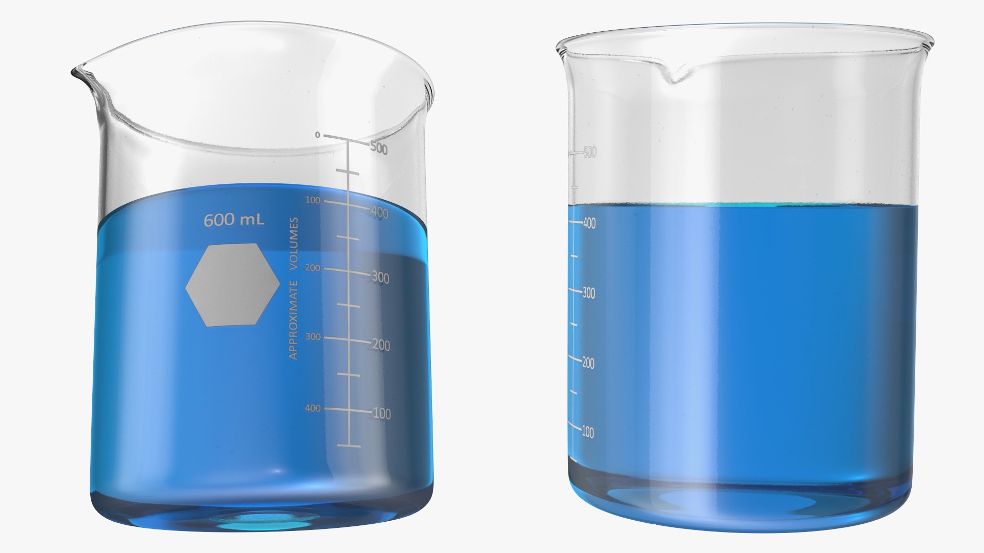 3D Model Glass Beaker 600 ML - TurboSquid 2208737