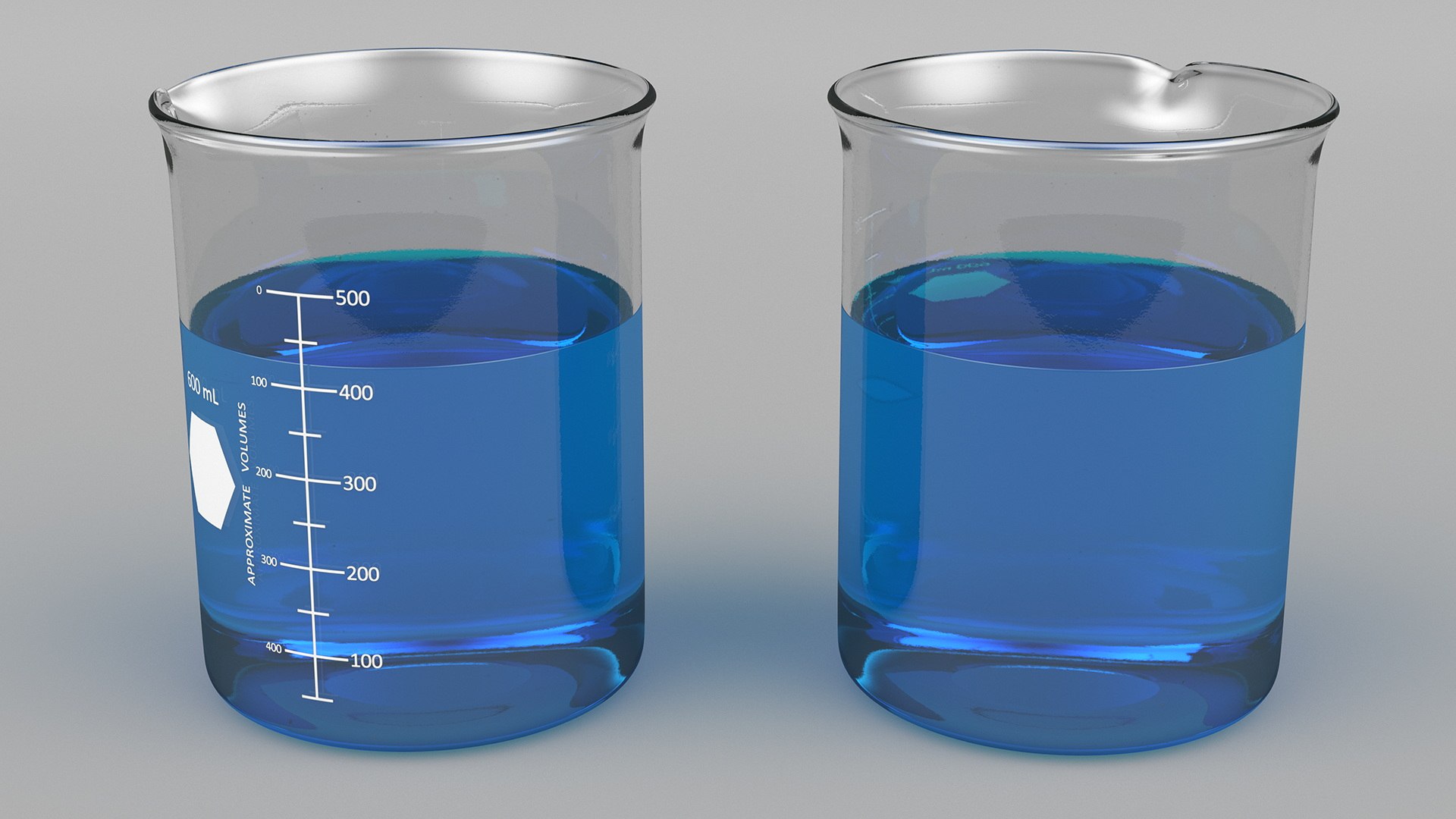 3D Model Glass Beaker 600 ML - TurboSquid 2208737