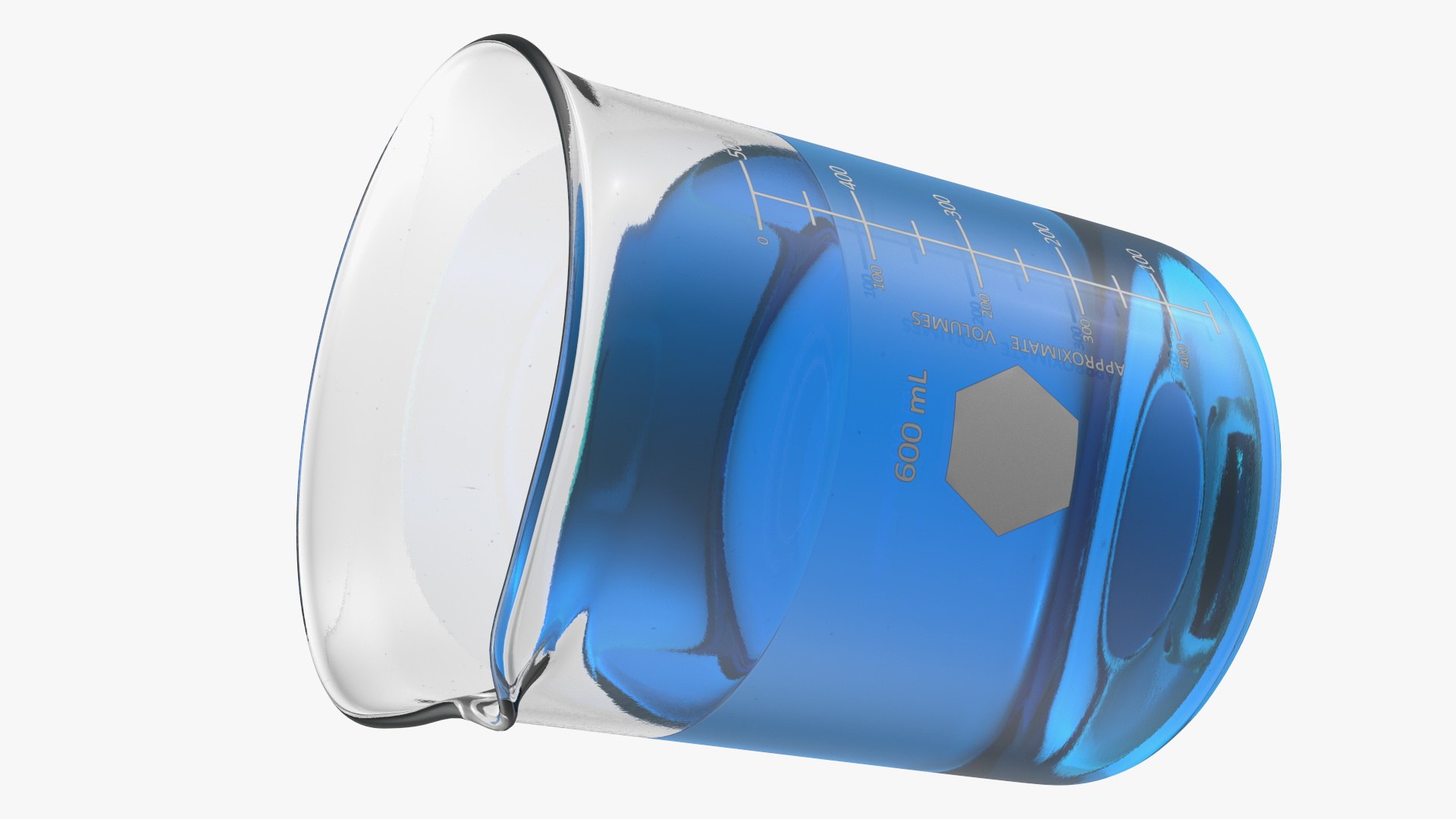 3D Model Glass Beaker 600 ML - TurboSquid 2208737