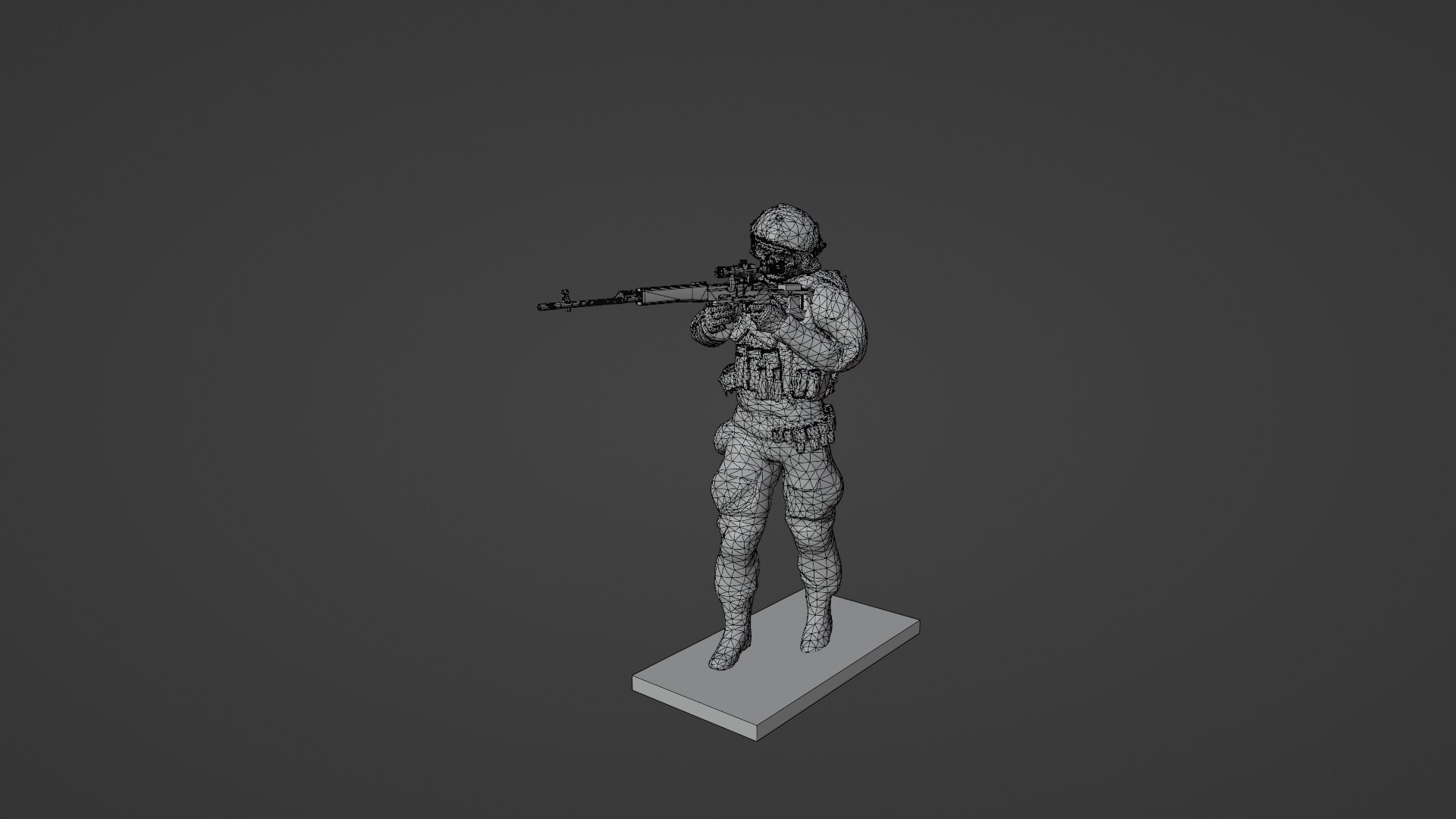 Figures A Standing Soldier With SVD STL 3D - TurboSquid 1951564