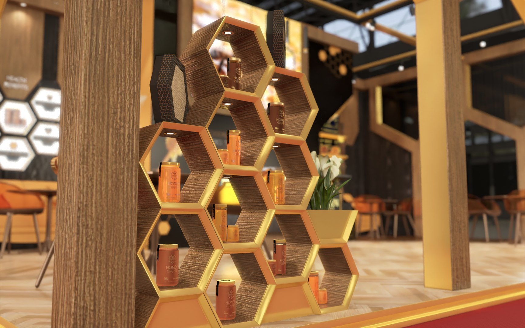 3D Honey Exhibtion Stand Design Model - TurboSquid 2190620