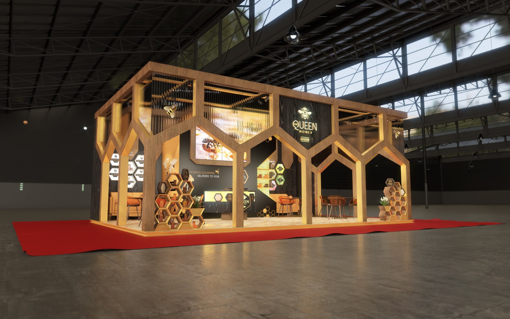 3D Honey Exhibtion Stand Design Model - TurboSquid 2190620