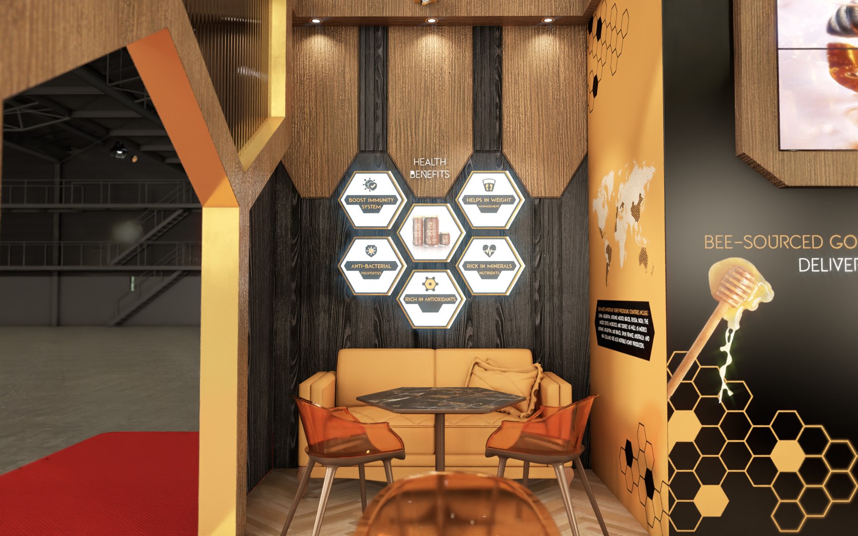 3D Honey Exhibtion Stand Design Model - TurboSquid 2190620