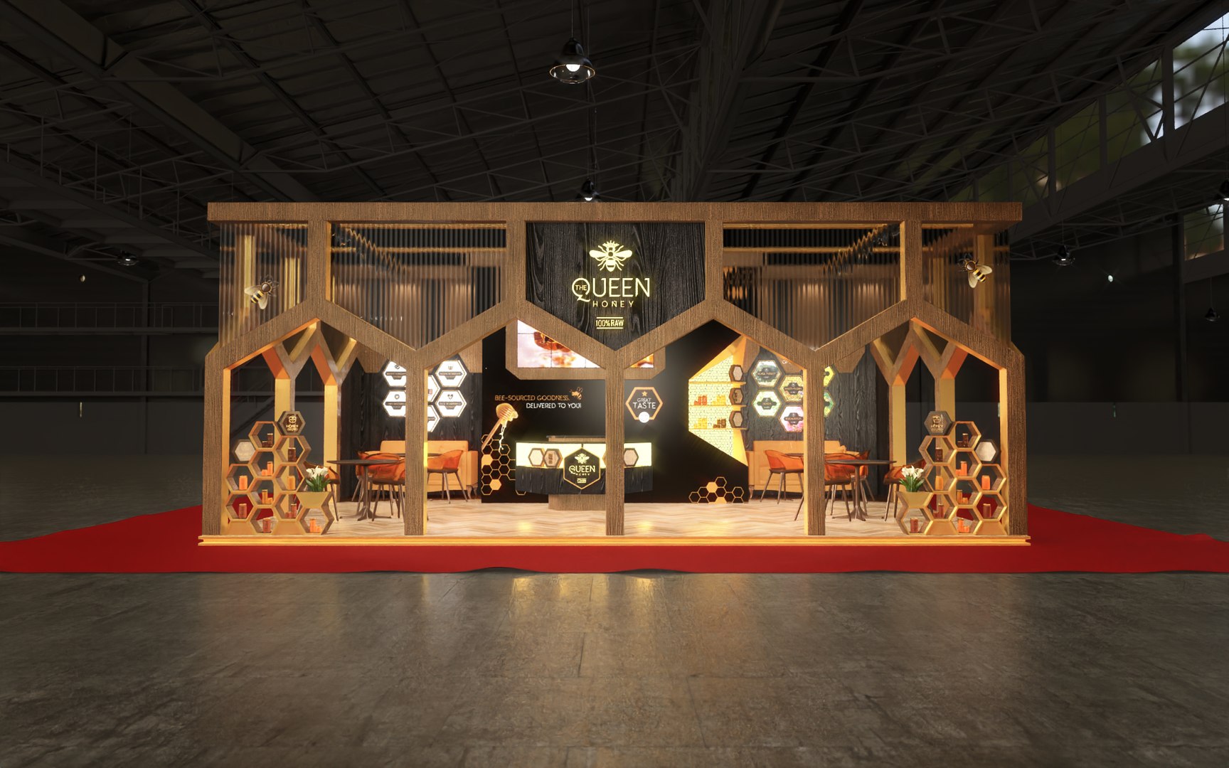 3D Honey Exhibtion Stand Design Model - TurboSquid 2190620