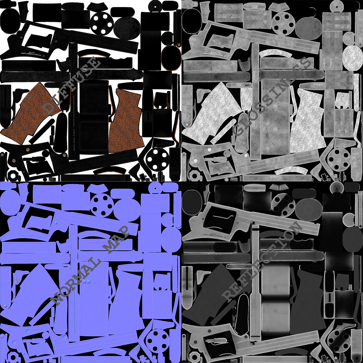 modelo 3d Revólver Beaumont Adams - TurboSquid 2386683