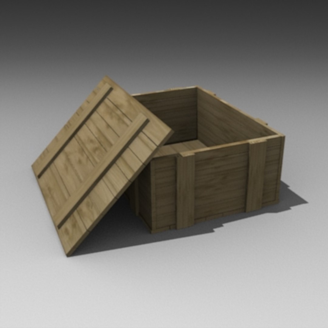 3d Model Box Wood Wooden