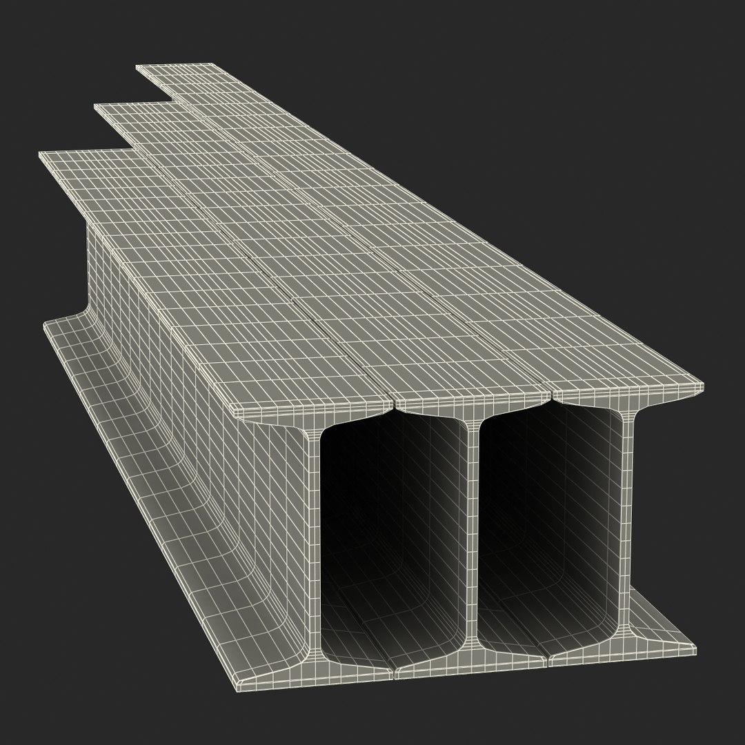 iron beams set 3d max