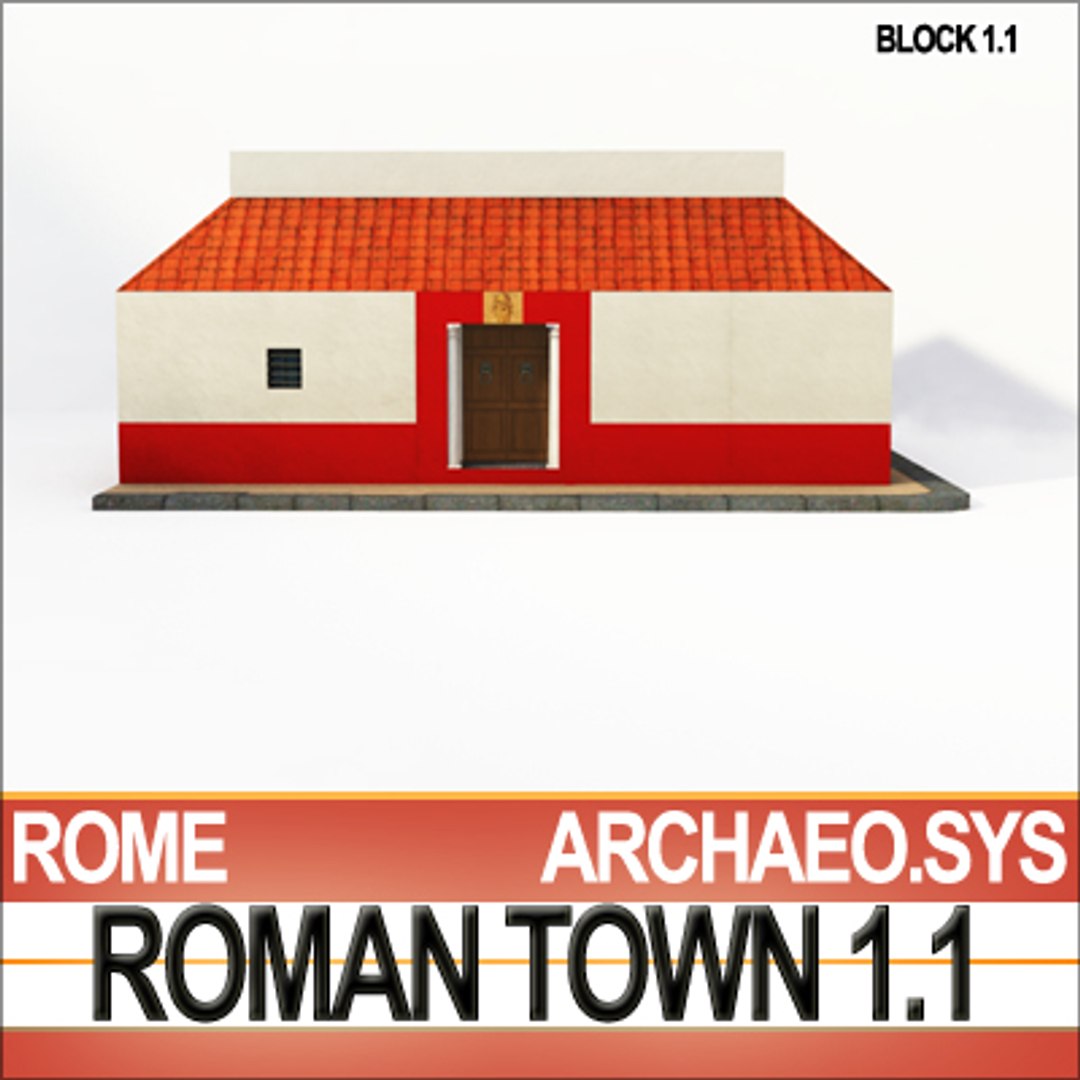 3d Model Roman House 1 Lo-poly
