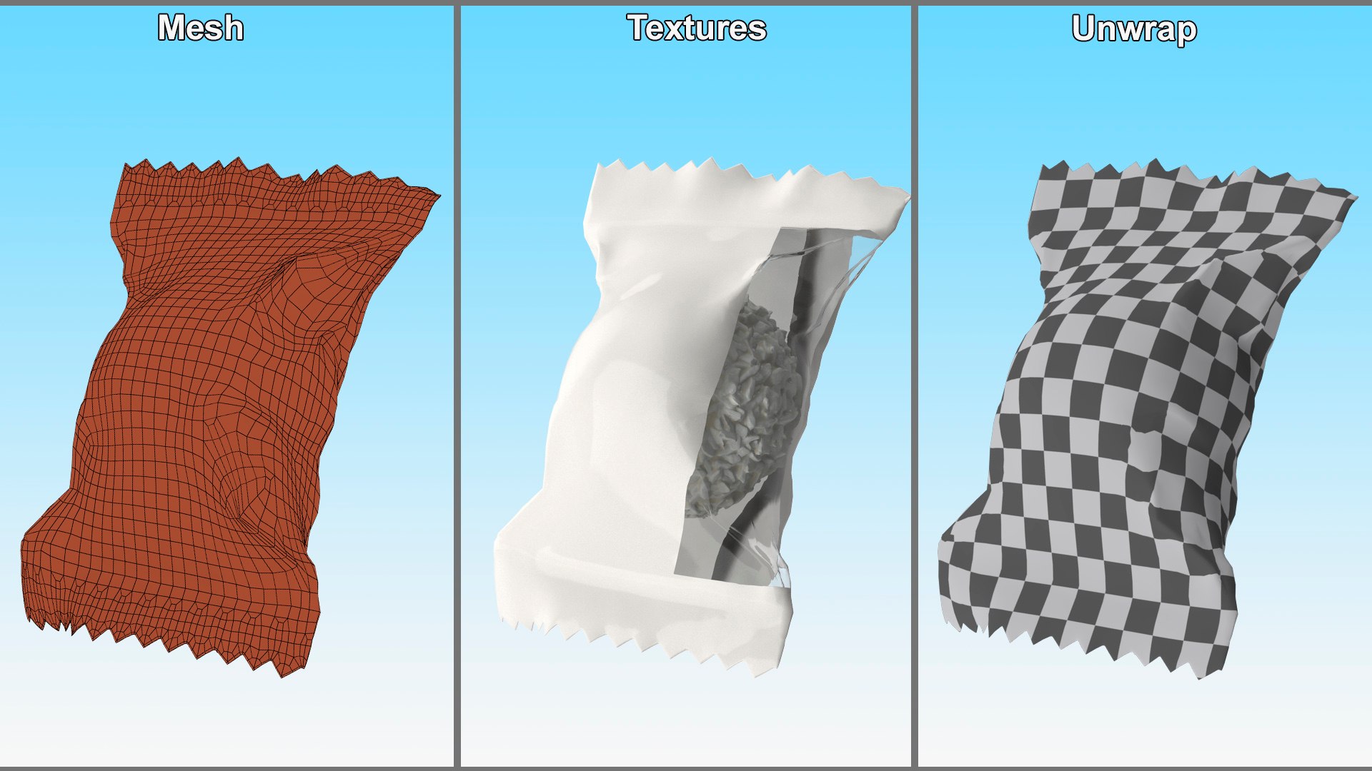 3D White Chocolate Candy Ball In Wrapper Model - TurboSquid 2202493