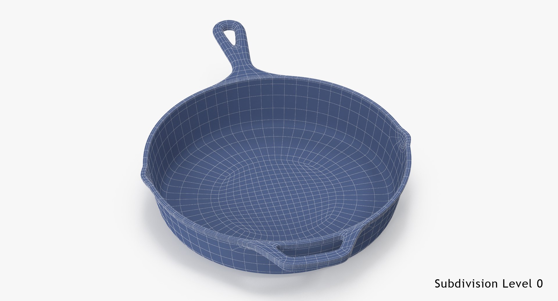 3d Model Of Cast Iron 10in Skillet