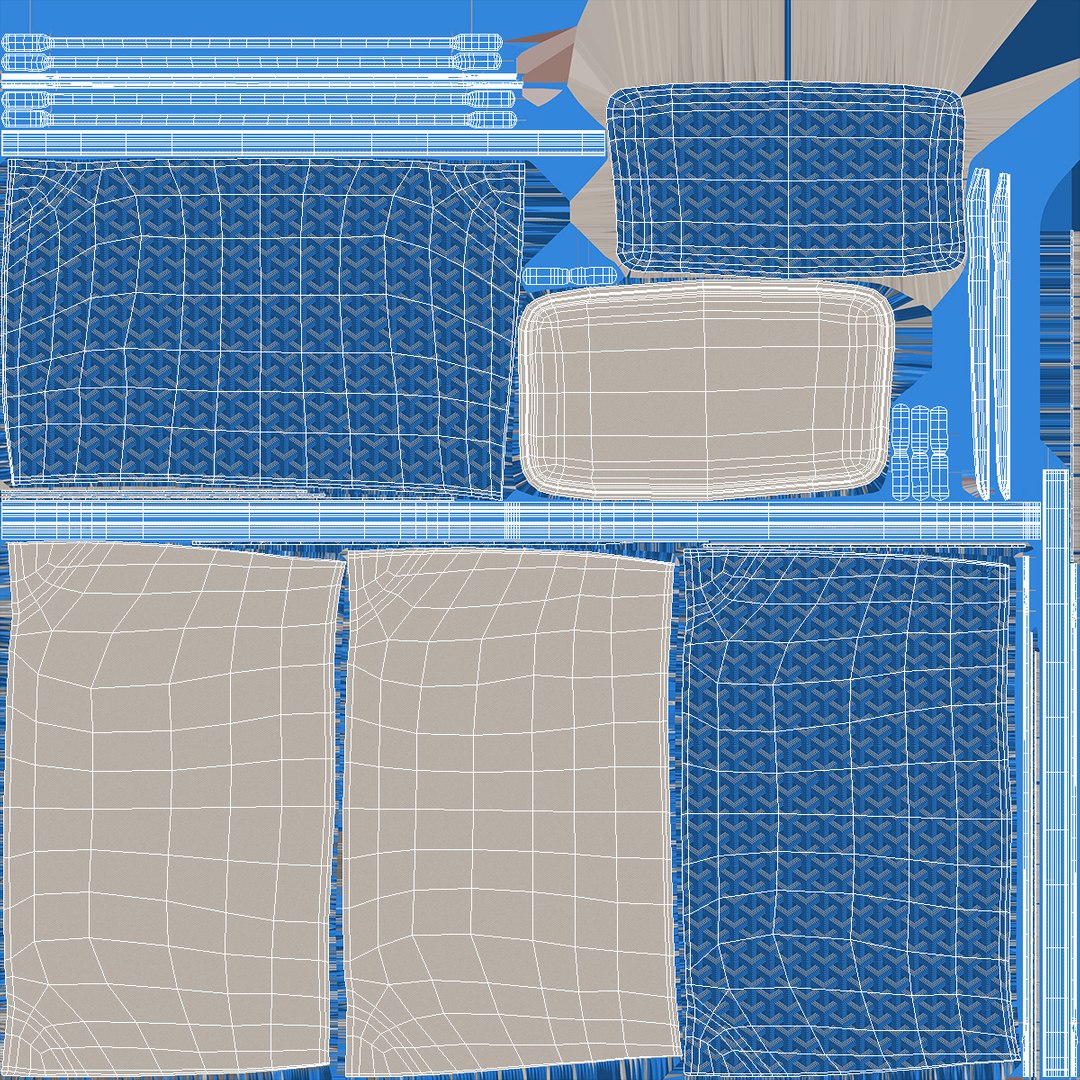 Royal Blue Handbag Inside Out 3D Model - TurboSquid 2369035