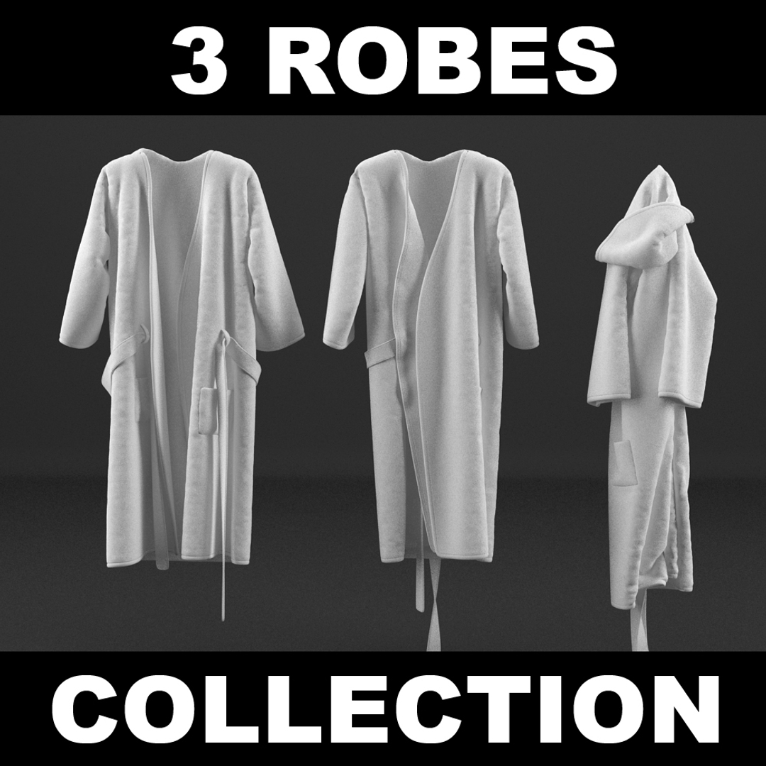robes realistic 3d model